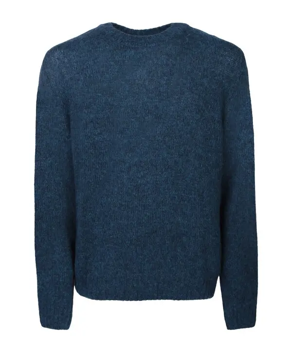 LARDINI Crewneck Knitted Jumper - Blue