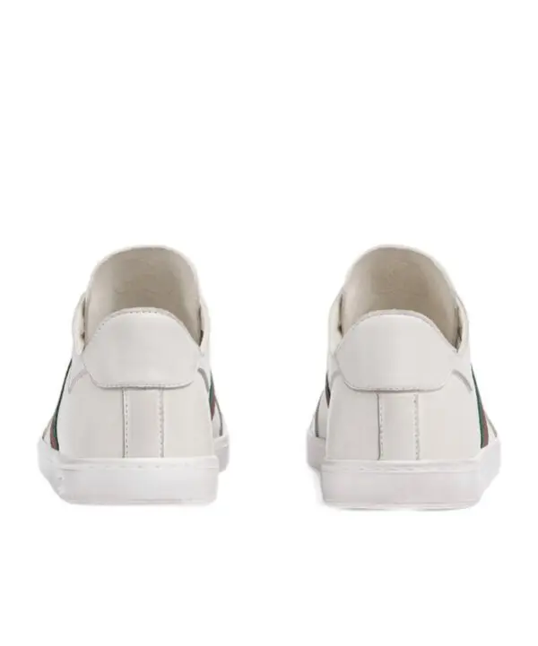 Gucci Stretch Low-top Sneakers With Web Detail - White
