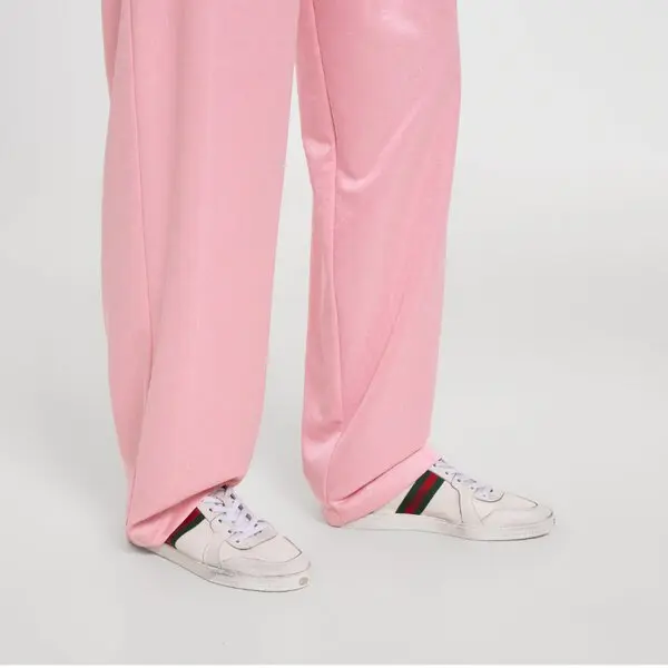 Gucci Stretch Low-top Sneakers With Web Detail - White