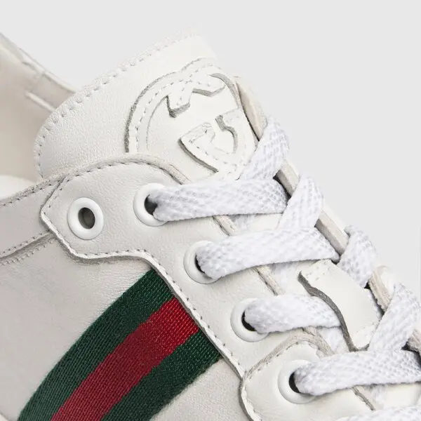 Gucci Stretch Low-top Sneakers With Web Detail - White