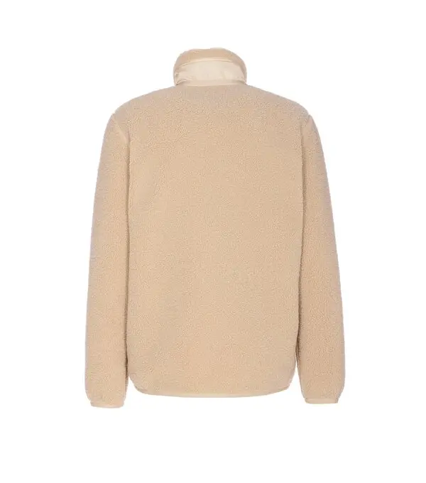 Moncler Teddy Zip-up Fleece Jacket - Light Beige