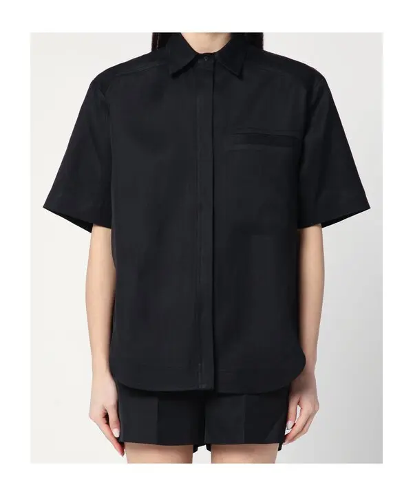 LOULOU STUDIO Classic Collar Short Sleeve Shirt