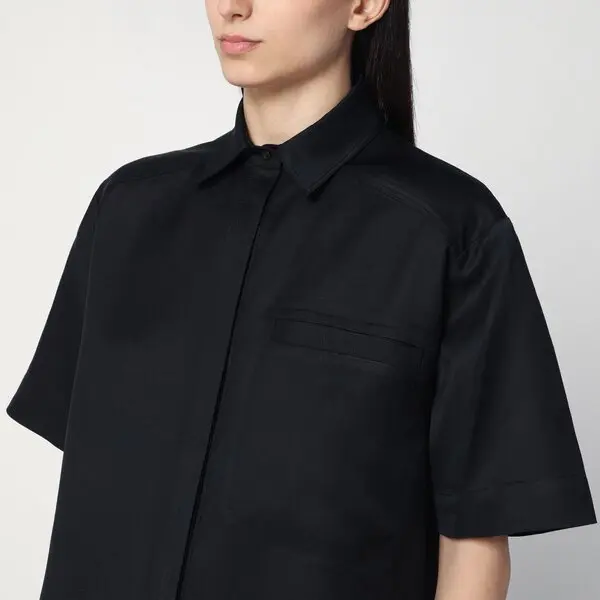 LOULOU STUDIO Classic Collar Short Sleeve Shirt