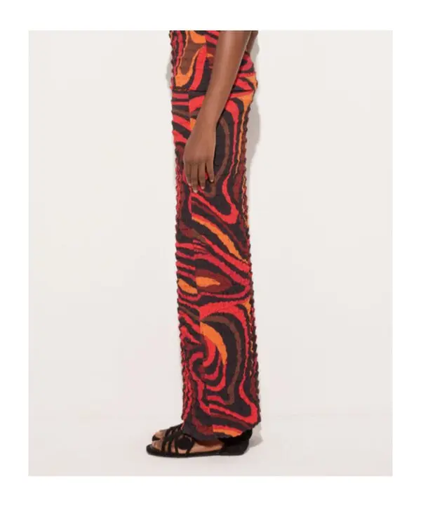 Emilio Pucci Puckered Texture Maxi Skirt - Red