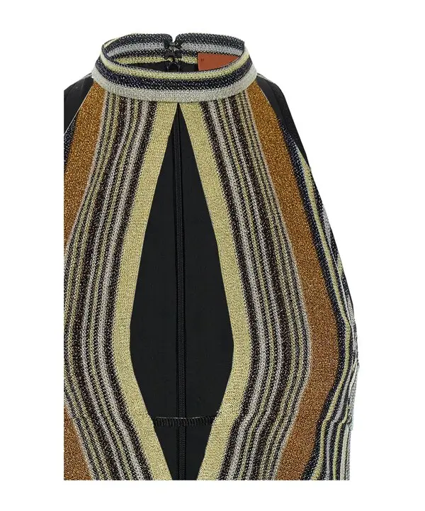 Missoni Striped Cut-out Sleeveless Mini Dress