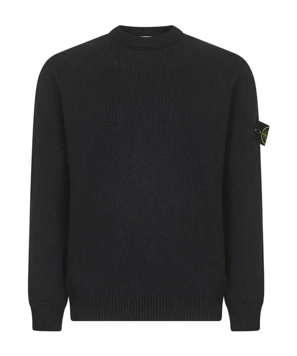 Stone Island Knitted Crew Neck Pullover - Black