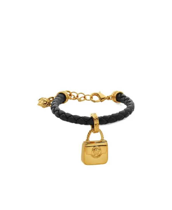 Versace Medusa Bag Charm Leather Bracelet - Multicolor