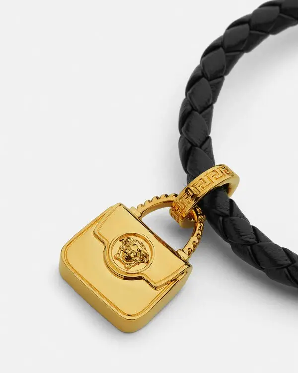 Versace Medusa Bag Charm Leather Bracelet