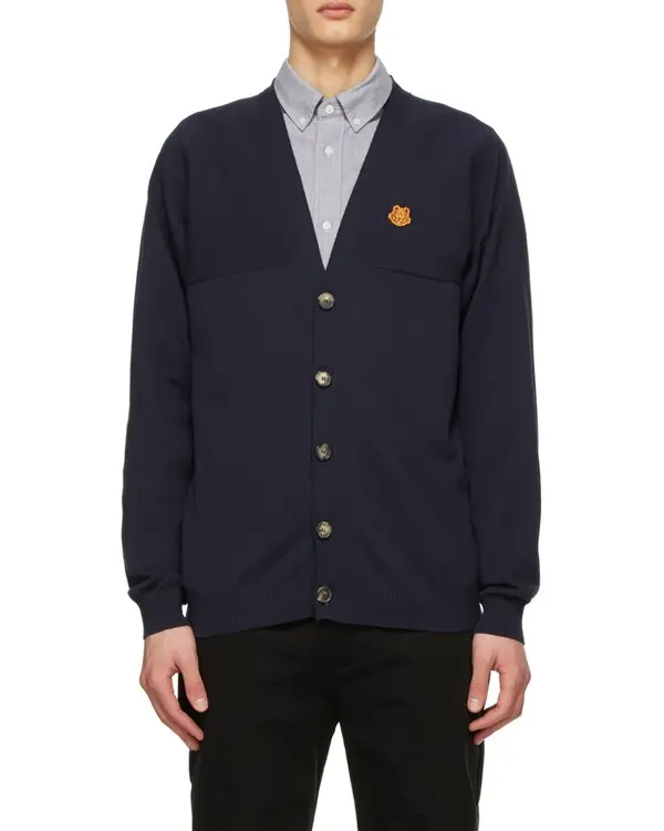 Kenzo Embroidered Tiger V-neck Cardigan