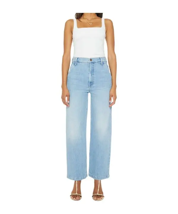 MOTHER The Stud Finder Wide Leg Jeans