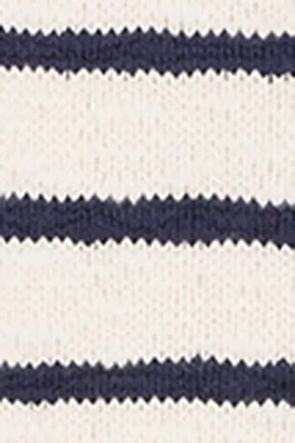 Celine Striped Cashmere Boat Neck Jumper - Off-white/navy