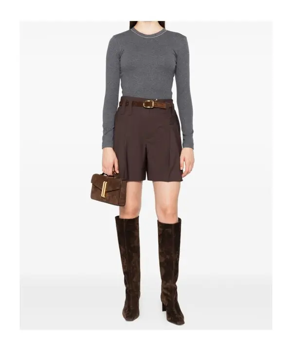 Brunello Cucinelli Pleated Tailored Shorts - Brown