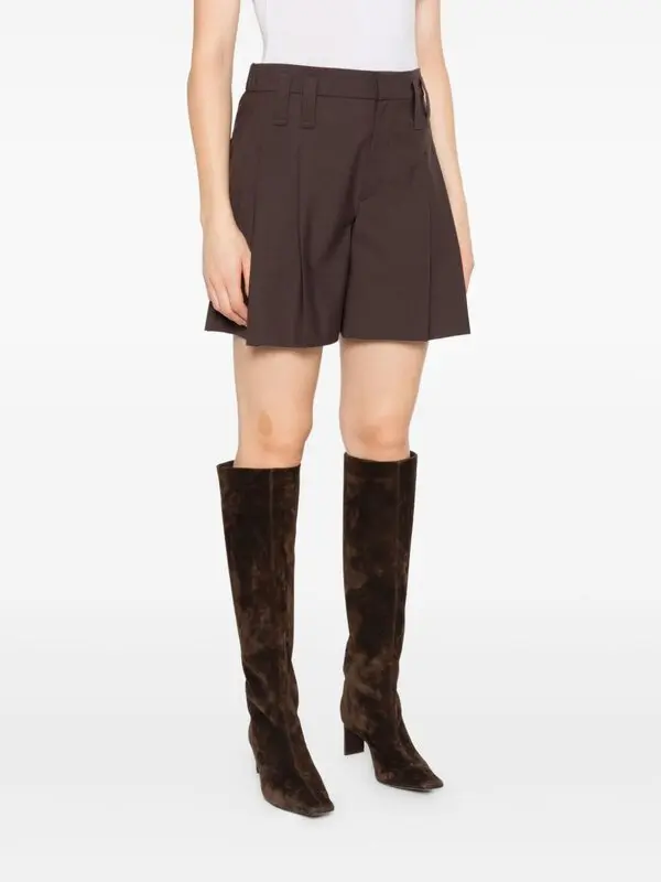 Brunello Cucinelli Pleated Tailored Shorts - Brown