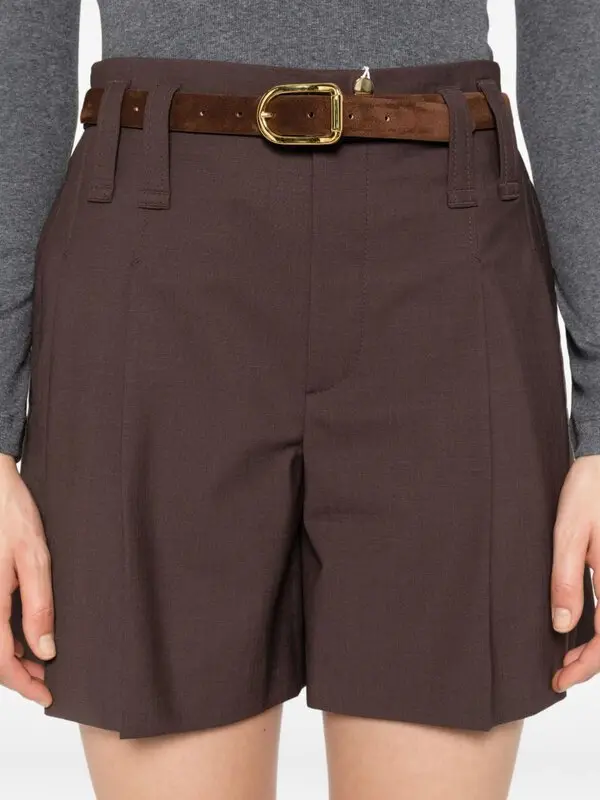 Brunello Cucinelli Pleated Tailored Shorts - Brown