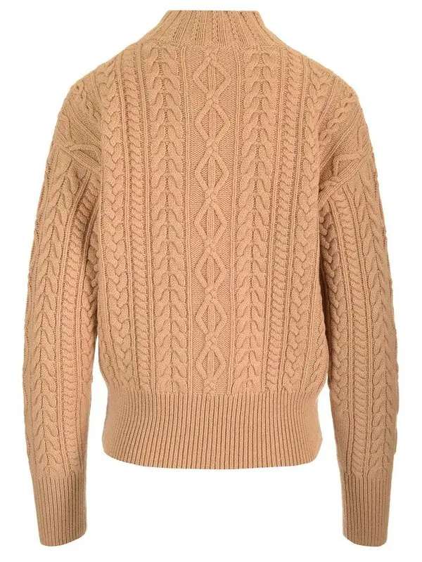 Max Mara Miranda High Neck Cable Knit Jumper