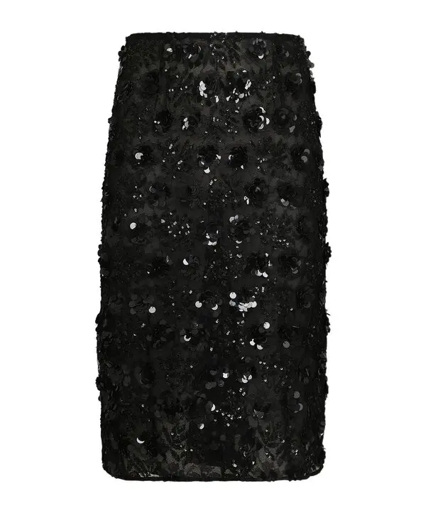 Dolce & Gabbana Sequin Embellished Skirt - Black