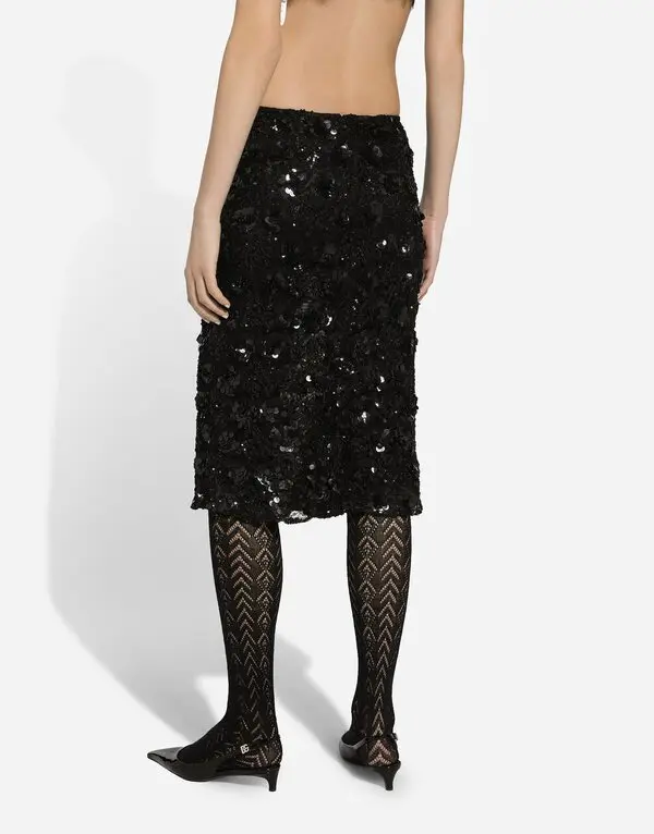 Dolce & Gabbana Sequin Embellished Skirt