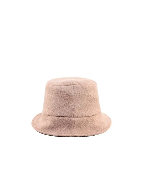 Fendi Felted Wool-silk Bucket Hat - Nude