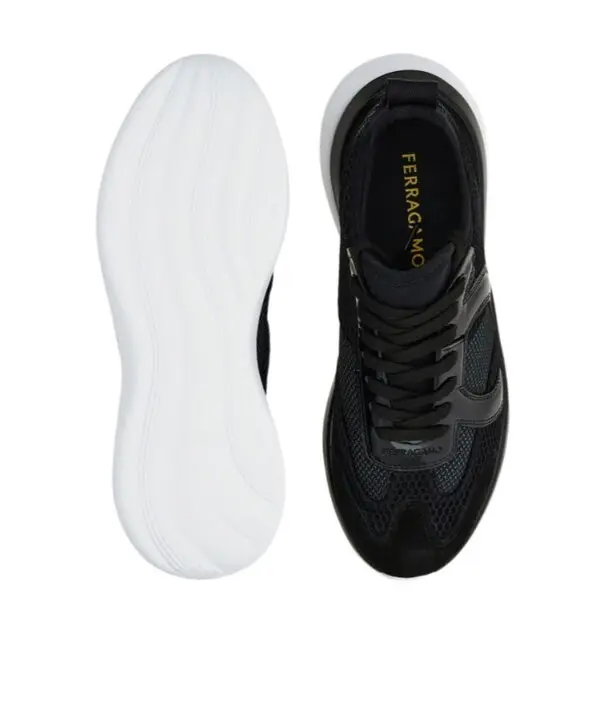 FERRAGAMO Gancini Mesh Detail Sneakers
