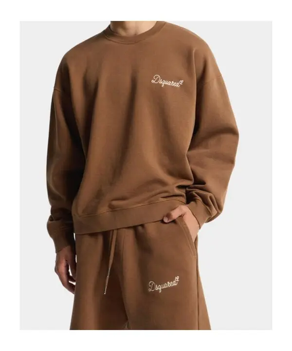 Dsquared2 D2 Signature Crew-neck Sweatshirt - Brown