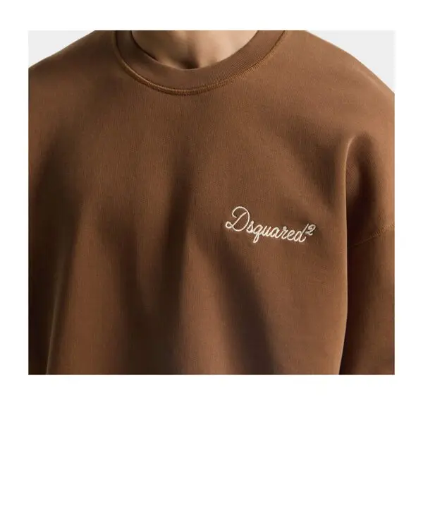 Dsquared2 D2 Signature Crew-neck Sweatshirt - Brown
