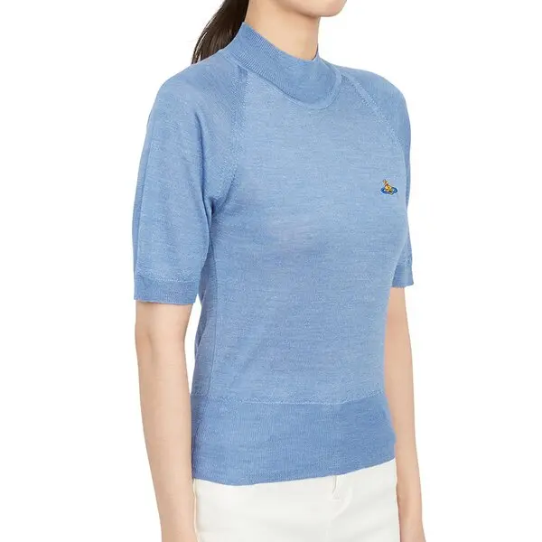 VIVIENNE WESTWOOD Short-sleeved High Neck Sweater With Logo