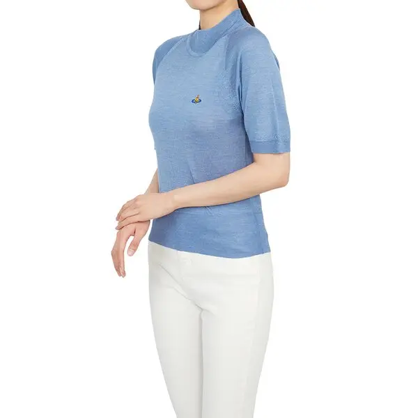 VIVIENNE WESTWOOD Short-sleeved High Neck Sweater With Logo