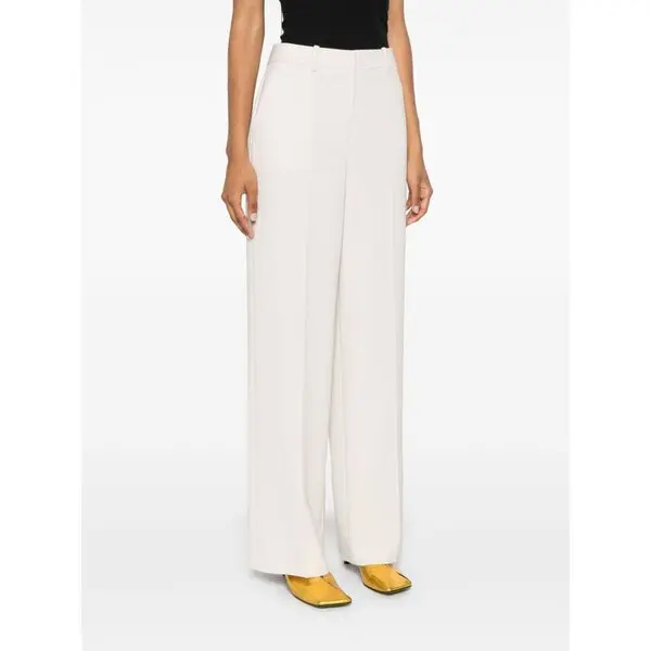 Theory Admiral Crepe Straight-leg Pants - White