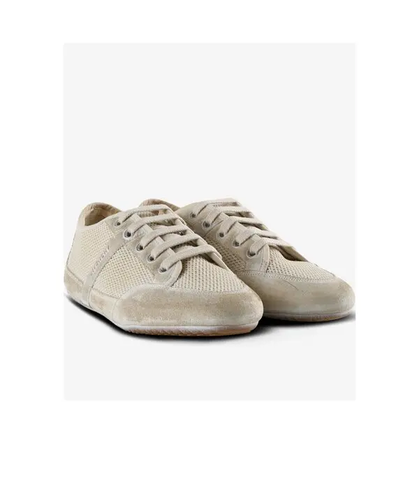 Givenchy Slim Sneakers In Painted Mesh And Suede - Nude
