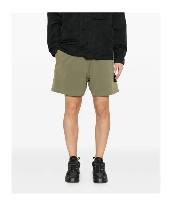 Stone Island Logo Patch Old Effect Shorts - Gray