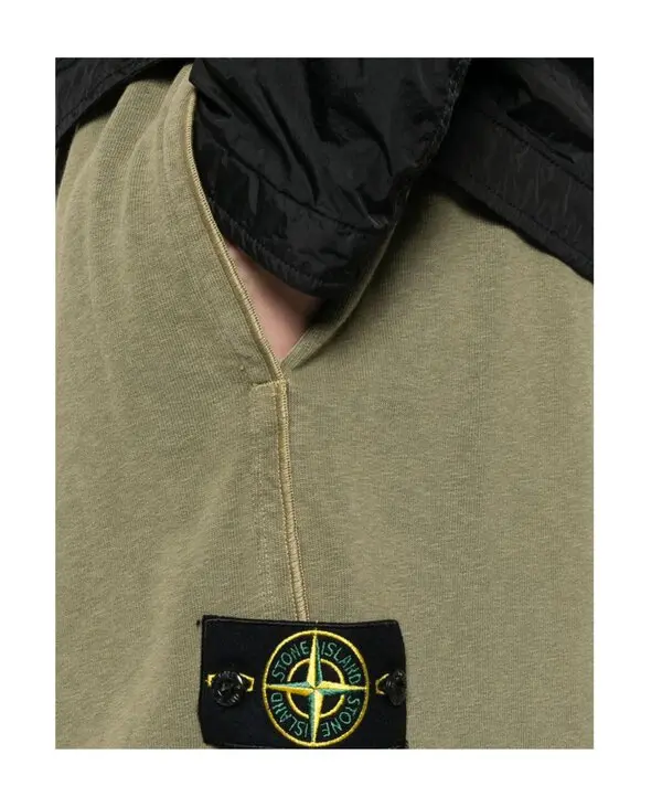 Stone Island Logo Patch Old Effect Shorts - Gray