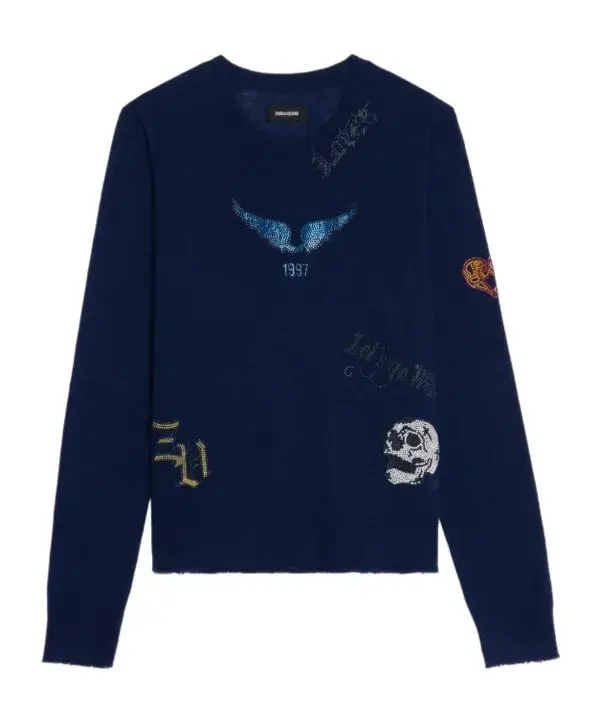 Zadig&Voltaire Miss Embellished Knitted Sweater - Black