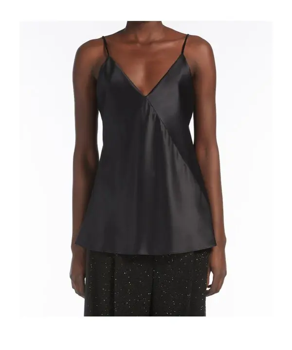 Max Mara Metello V-neck Sleeveless Top - Black