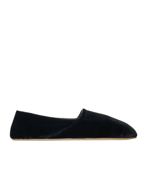 THE ROW Ponti Flat Slipper - Black