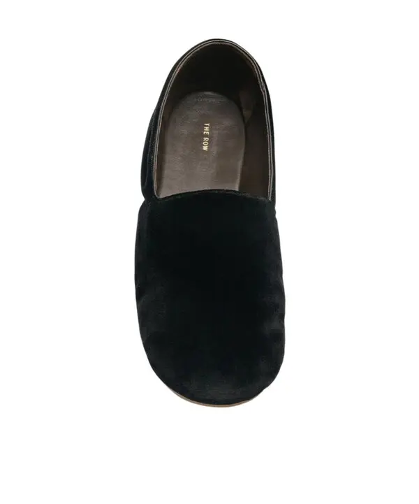 THE ROW Ponti Flat Slipper - Black