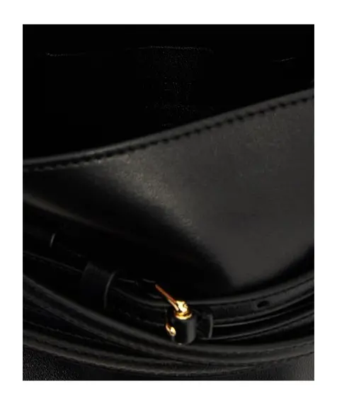 Moschino Tie Me Logo Embossed Small Tote Bag - Black