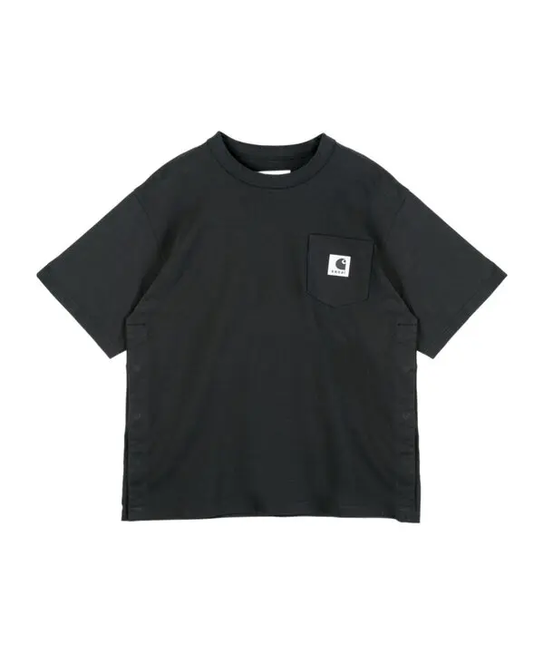 Sacai X Carhartt Wip Logo Patch Crewneck T-shirt - Black