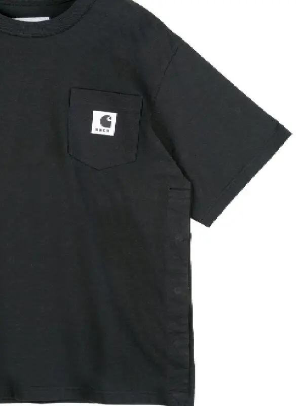 Sacai X Carhartt Wip Logo Patch Crewneck T-shirt - Black