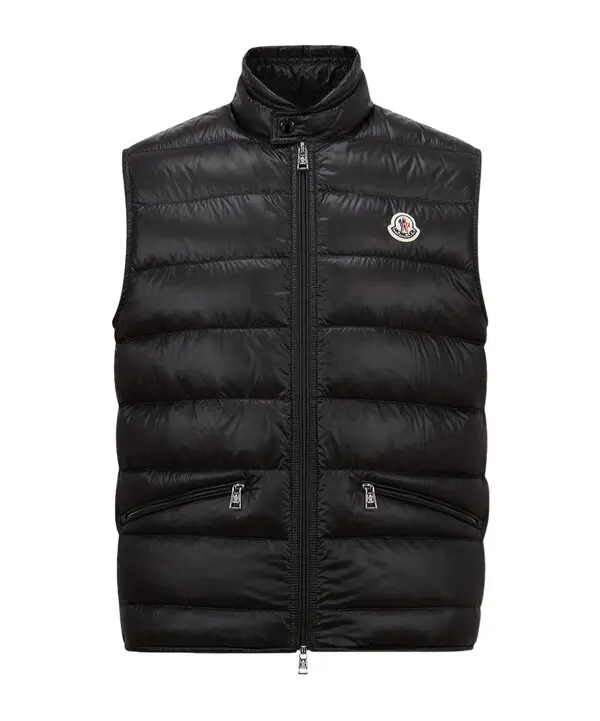 Moncler Gui Packable Zip-up Padded Gilet - Black