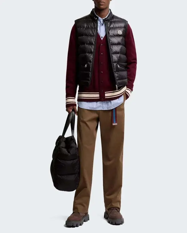 Moncler Gui Packable Zip-up Padded Gilet - Black