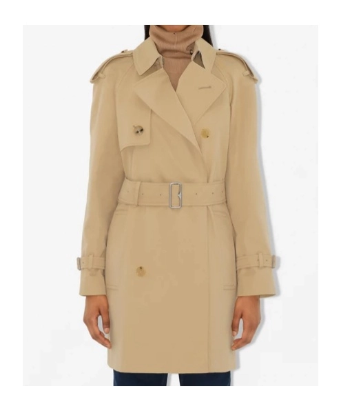Burberry Double Breasted Belted Trench Coat
