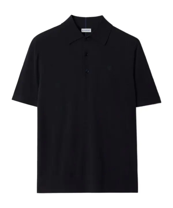Burberry Logo Embroidered Knitted Polo Shirt