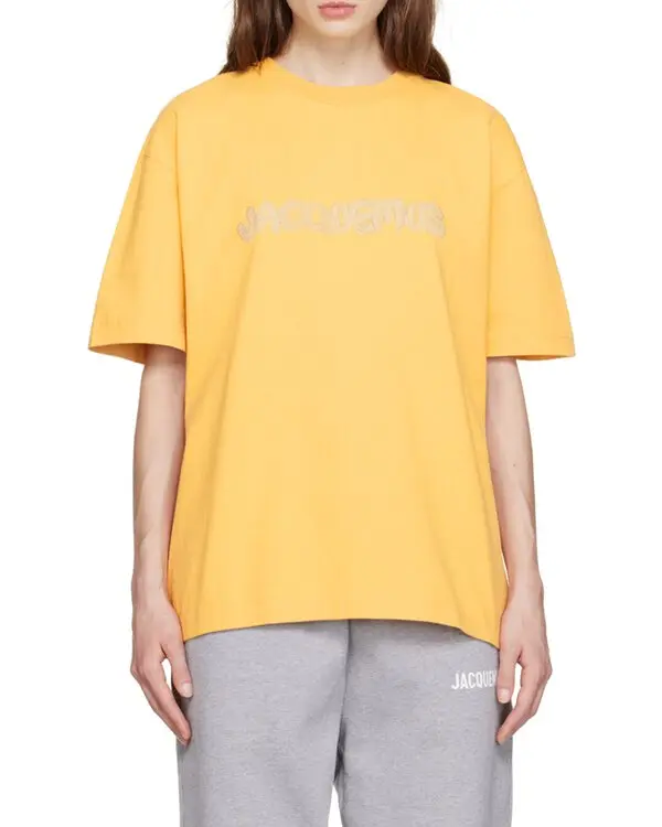 Jacquemus Raphia Embroidered Logo T-shirt