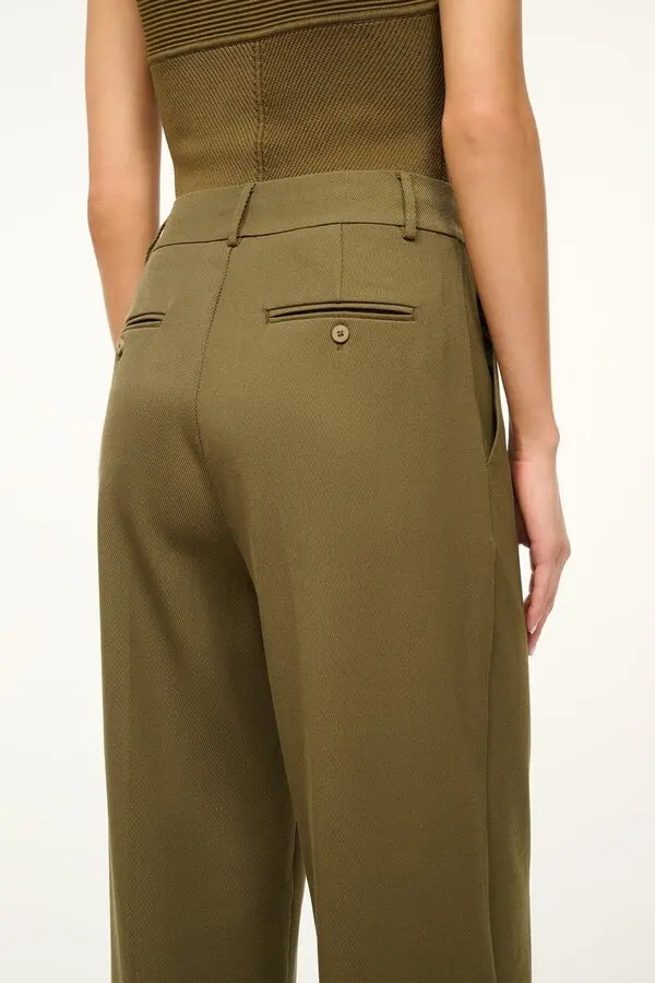 Staud Belt Loop Tailored Wide Leg Pants