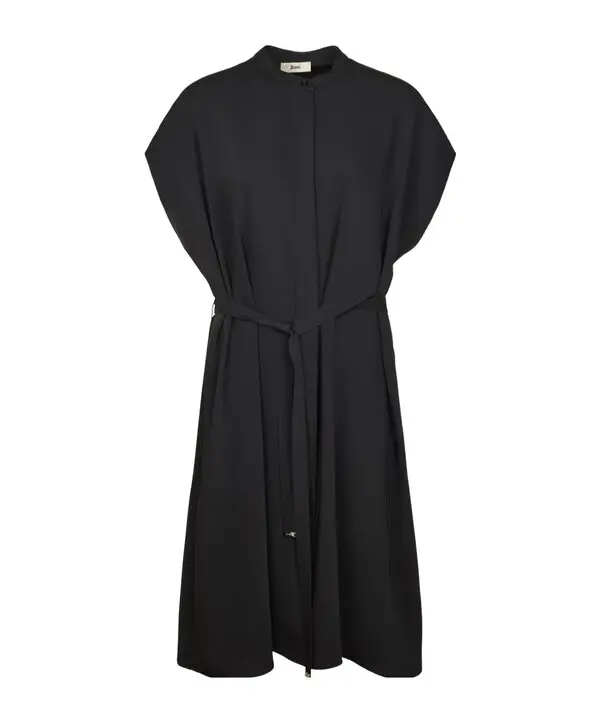Herno Belted Midi Dress - Black