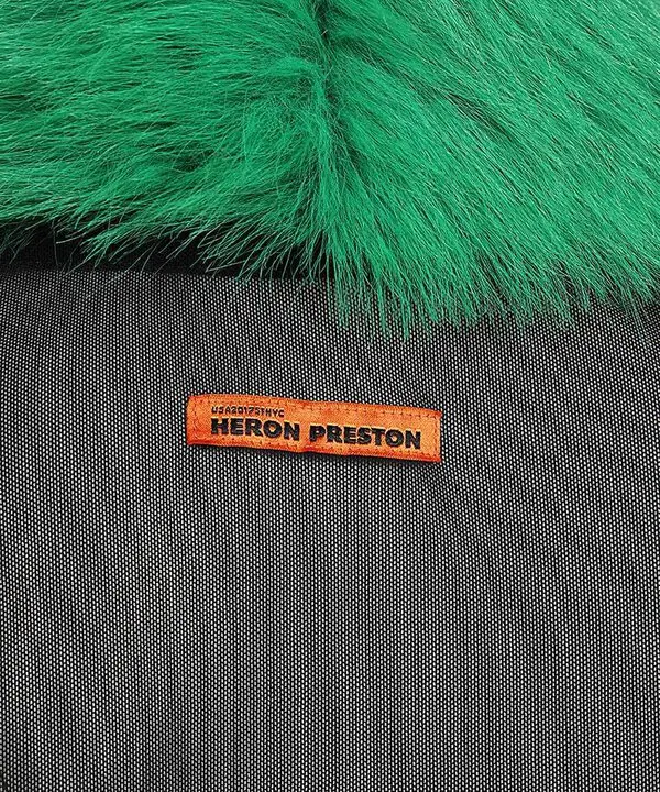 Heron Preston Long-sleeved Mesh Cardigan With Faux Fur Trim