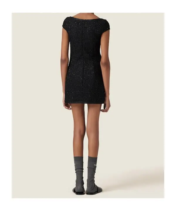 Miu Miu Lamé Bouclé Mini Dress