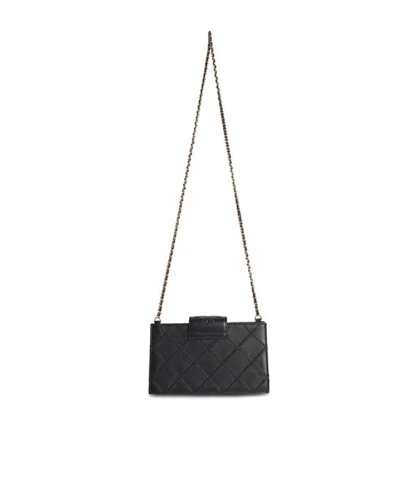 Tory Burch Fleming Mini Chain Wallet - Black