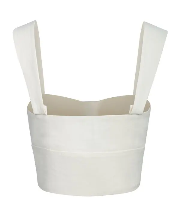 Pinko Button-detailed Cropped Top - White