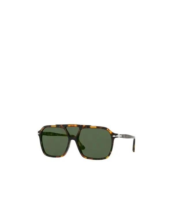 Persol Square Frame Sunglasses With Tinted Lenses - Green